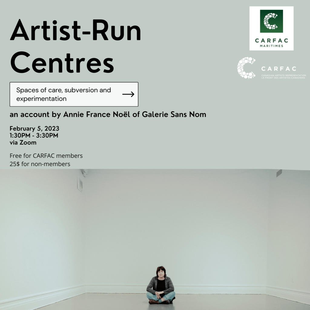 Artist-Run Centres – CARFAC Maritimes